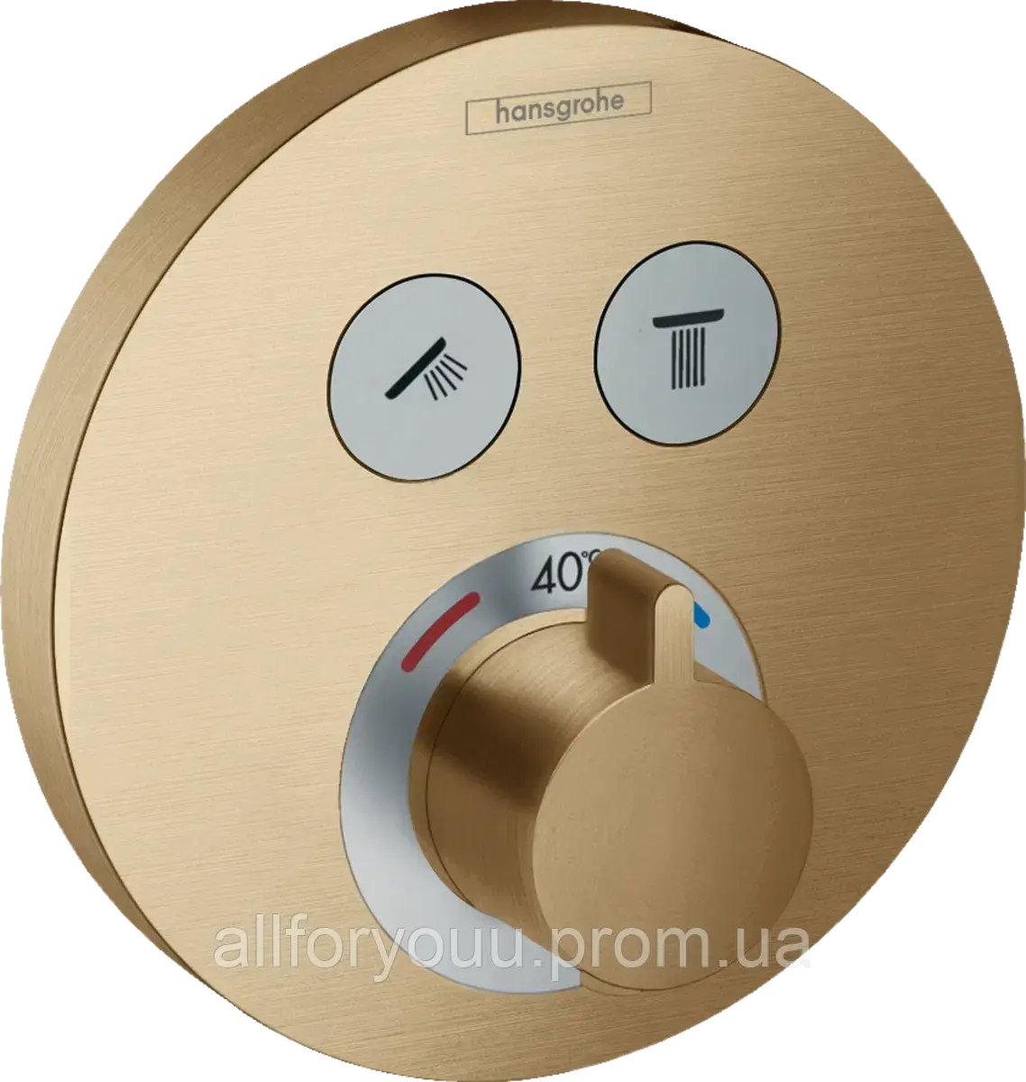 Термостат прихованого монтажу ShowerSelect S на 2 клавіші Brushed ...