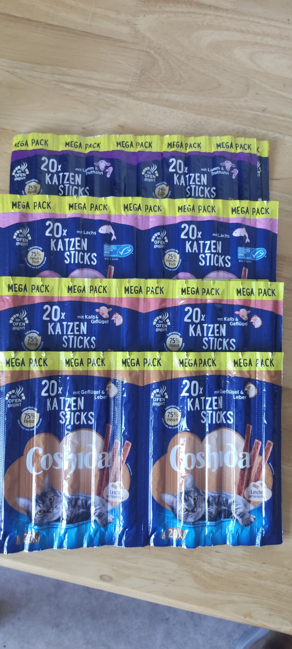 Coshida Katzen Sticks, Coshida Cat Sticks Ласощі для котів палички зі ...