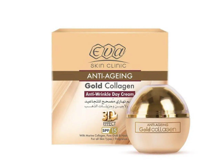 Eva Skin Clinic Anti-Ageing Gold Collagen Anti-Wrinkle Day Cream 3D ...