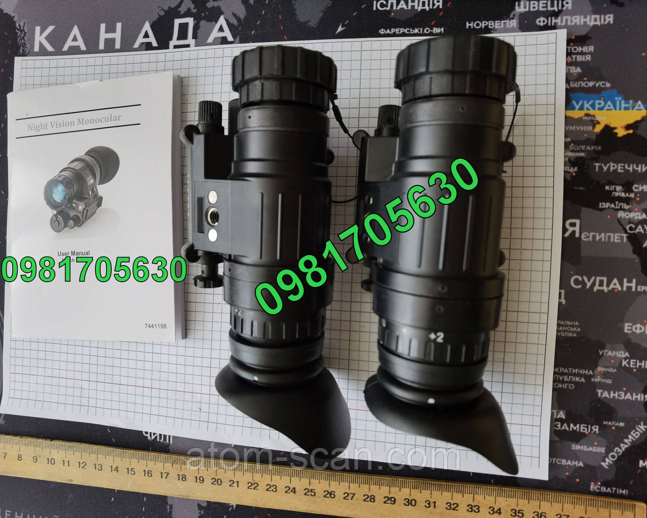 1 штука ‼️ PVS-14 Gen-3 БІЛИЙ ФОСФОР ‼️(є ручна регульовка яскравості ...