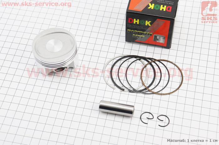 Поршень в сборе BOXER BM/ВМX 150cc диаметр 56,00+0,25 палец 14 (ID ...