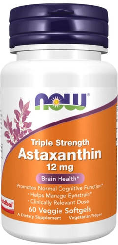 Астаксантин NOW Foods Astaxanthin 12 mg Triple Strength 60 гел капс (ID ...