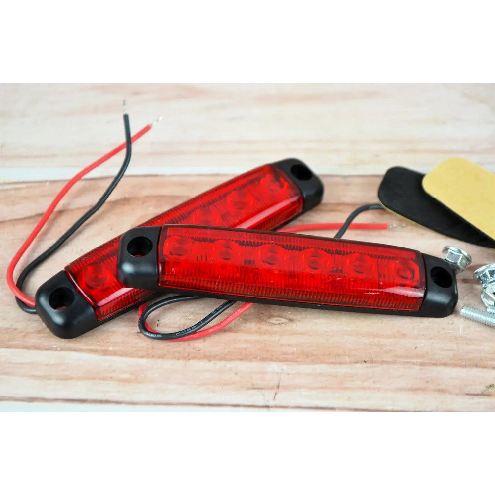 Ліхтарі габаритні LED NTK 24v 6-ти діодні червоний (2 ліхтарі) (ID#2561335154), ціна: 84 ...