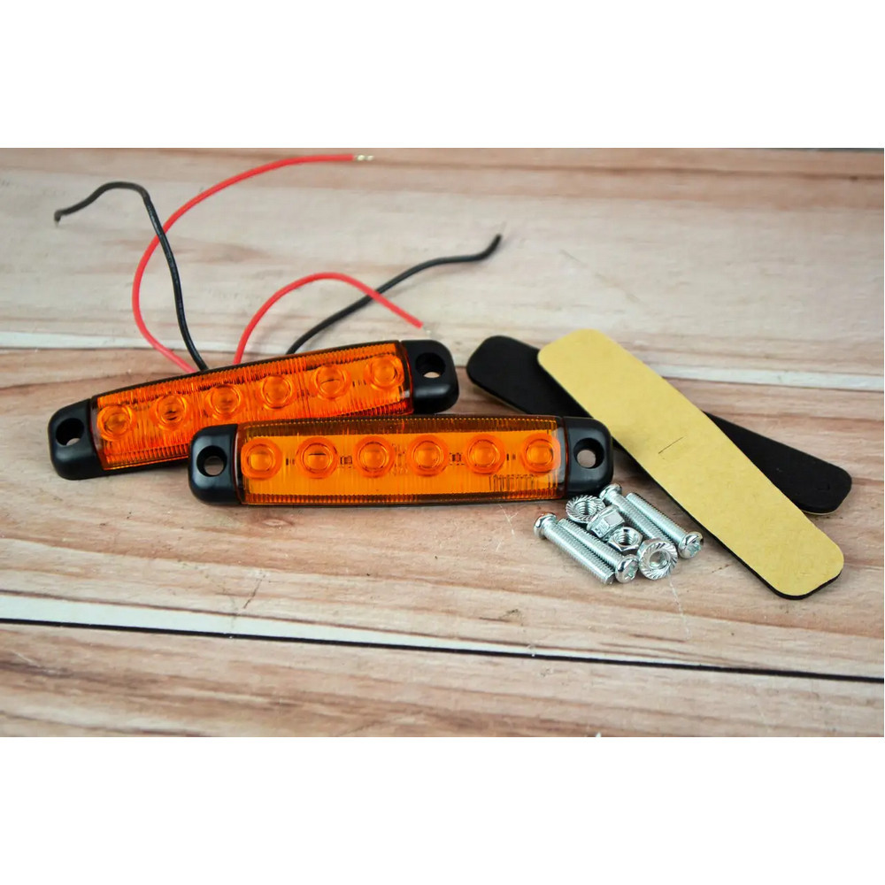 Ліхтарі габаритні LED NTK 24v 6-ти діодні жовті (2 ліхтарі) (ID#2561472585), ціна: 84 ₴, купити ...