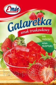 Галаретка (Желе) со вкусом клубники Emix Польша 79г (ID#461817327 ...