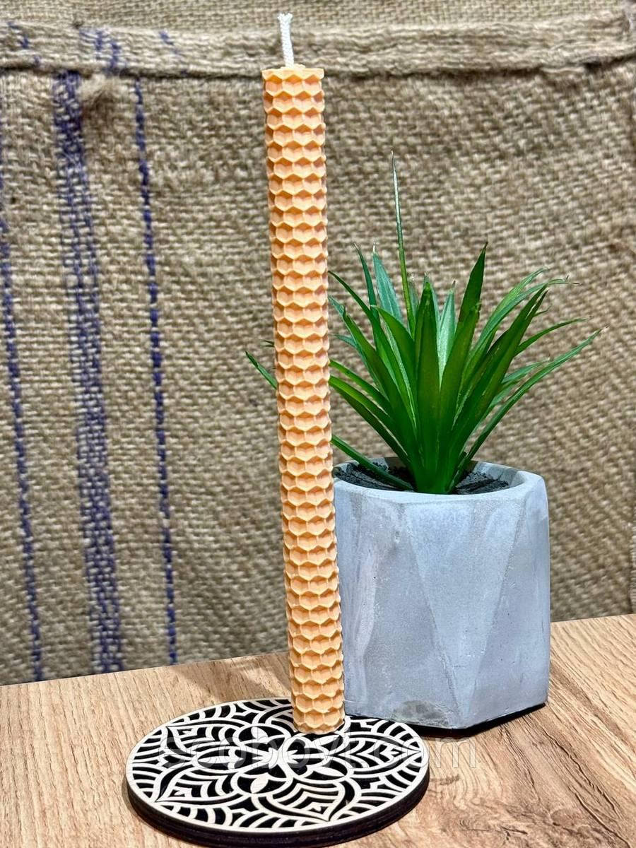 Свічка з вощини персикова 20 1 5 продаж ціна у Закарпатській області Інтерєрні аксесуари