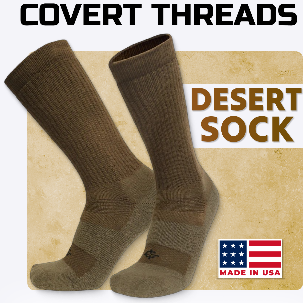 Covert Threads Desert Sock - демісезонні тактичні шкарпетки військові ...