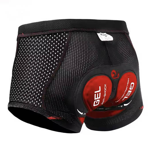 Велотруси X-Tiger з червоним памперсом 5D GEL, дихаючі, анатомічний ...