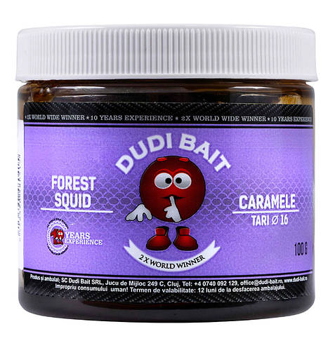 Бойли Dudi Bait Caramele насадкові варені в дипі Кальмара-Лісові ягоди ...