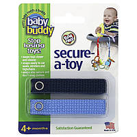 Baby Buddy, Secure-A-Toy, 4+Months, Black/White & Tan/Olive, 4 Straps ...