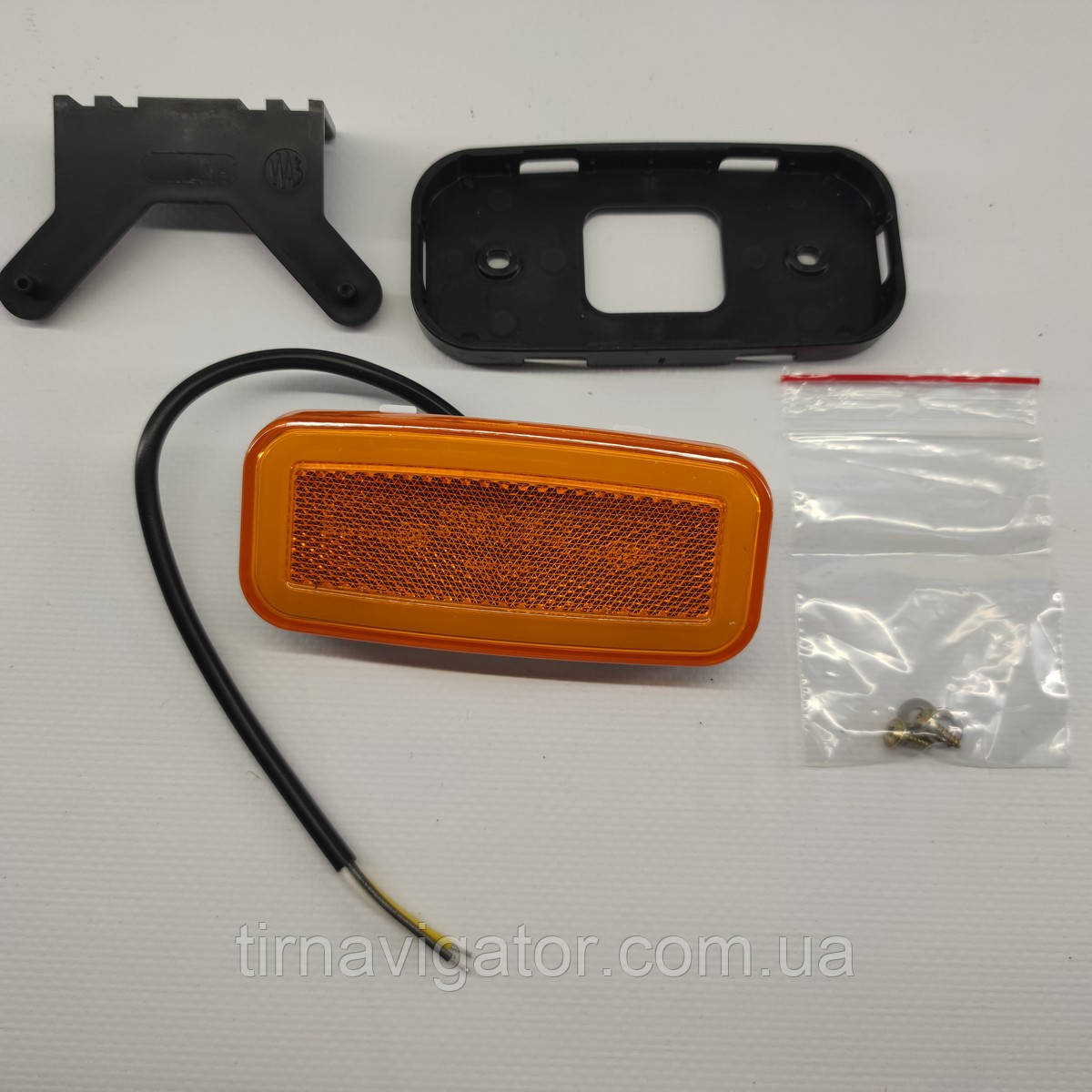 Габарит боковой светодиодный LED желтый NEON WAS W199 3-провода 117*56 ...