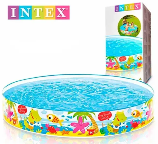 Бассейн детский Intex 56451 NP Веселый пляж, размер 152х25см, объем ...