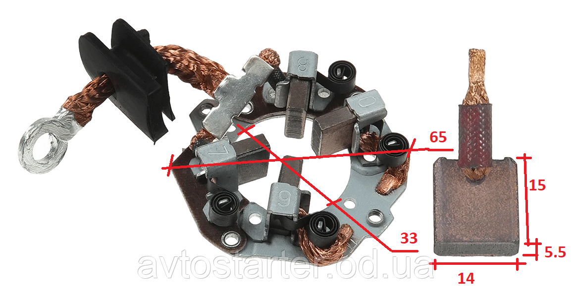 Щетки стартера 28100-0D090, 428000-7710, 22800-09540, 28100-0J050 ...