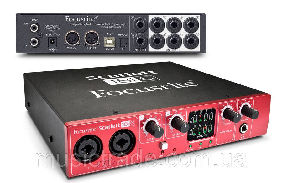 Аудиоинтерфейс Focusrite Scarlett 18i6 - купить по лучшей цене в Киеве ...
