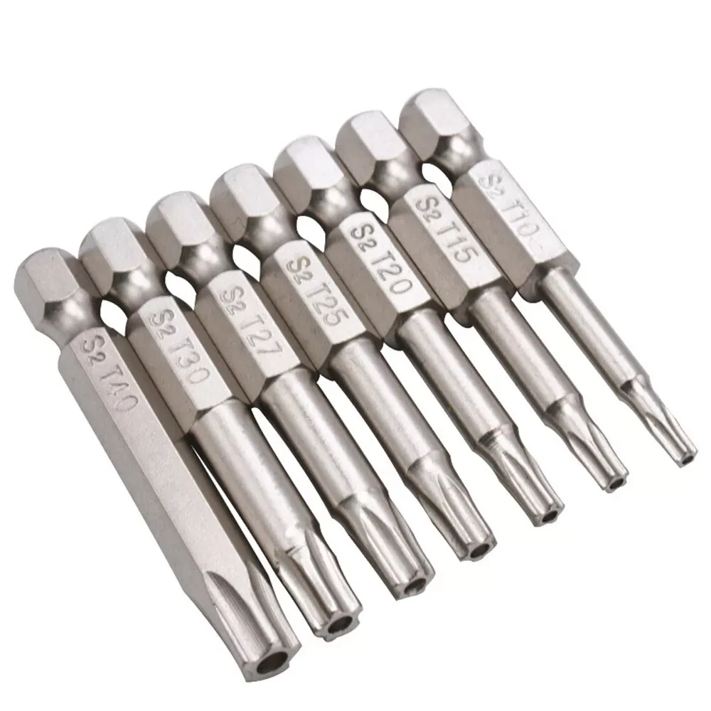 Набор бит для шуруповертов 14 шт S2 5-звездочные 7 размеров T10 T15 T20 ...