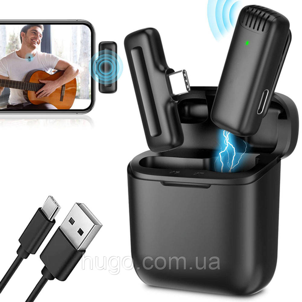 Беспроводная петличка-микрофон (2 шт), Lightning, J11 / Микрофон ...