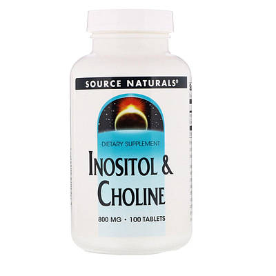 Інозитол Холін 800 мг Inositol Choline, Source Naturals 100таб., ціна ...