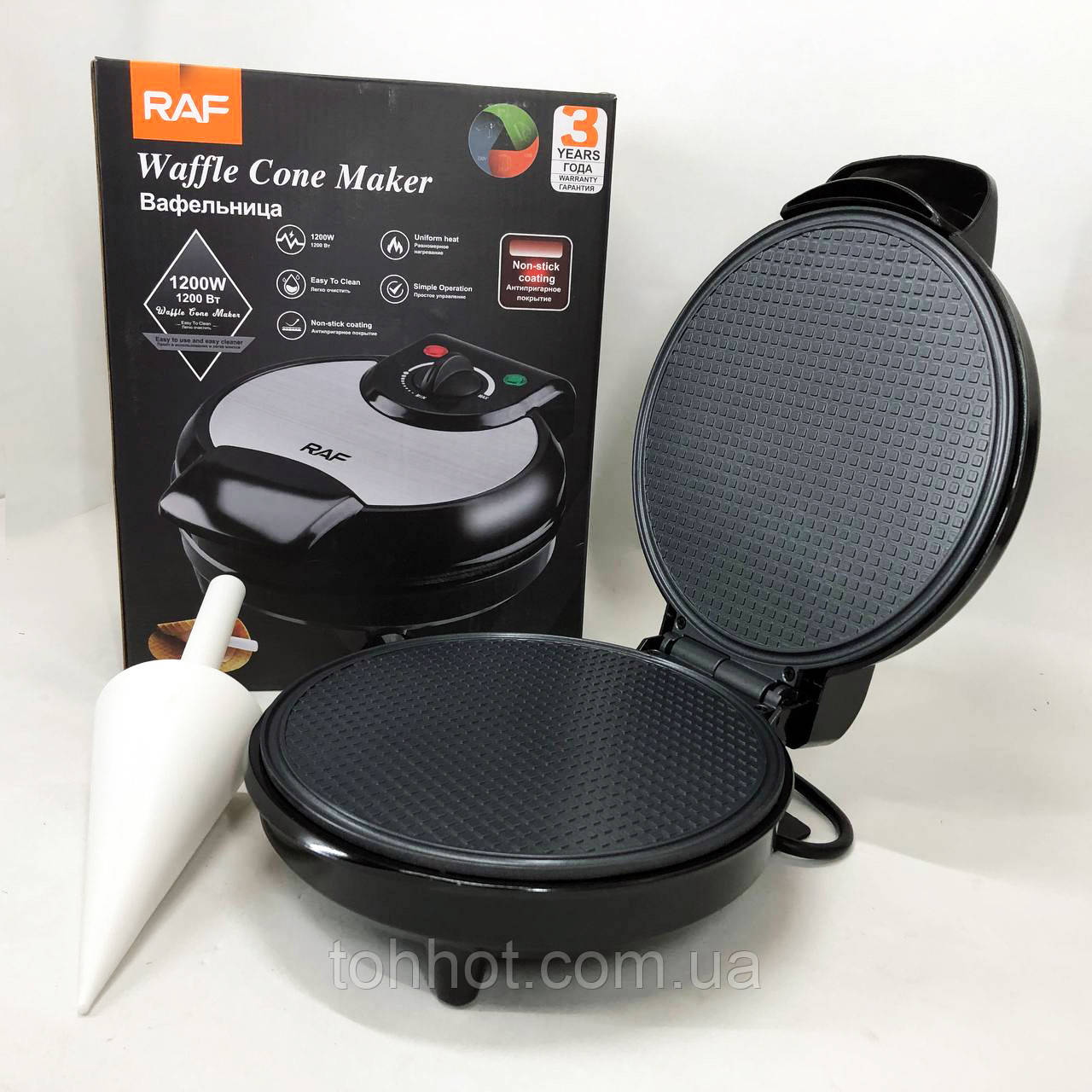 Вафельница электрическая RAF R.220, 1200 Вт с антипригарным покрытием (ID#2572105364), цена: 799 ...