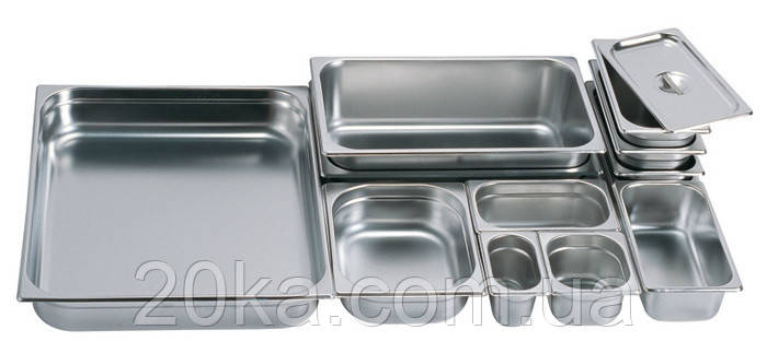 Гастроємність GN 1/6 з нержавіючої сталі 17,5 х 16,2 х 20 см ( шт ) (ID ...