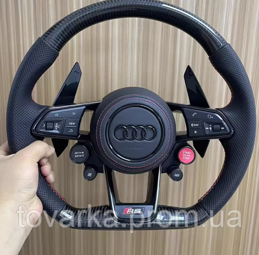 Руль AUDI a3 a4 a5 s3 54 55 b9 карбоновый руль АУДИ 3, a4l, a5, a6l, a7, q2, q3, q5, s4, s5, s7 ...