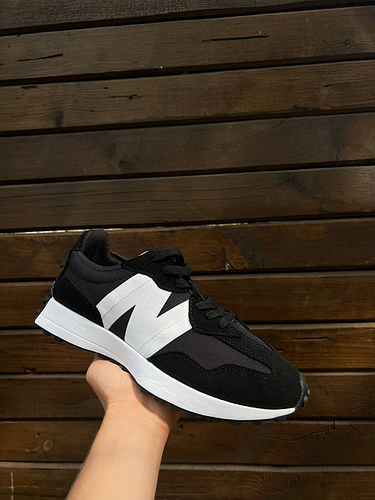 Чоловічі кросівки New Balance 327 Black, спортивні кросівки NB, чорні ...