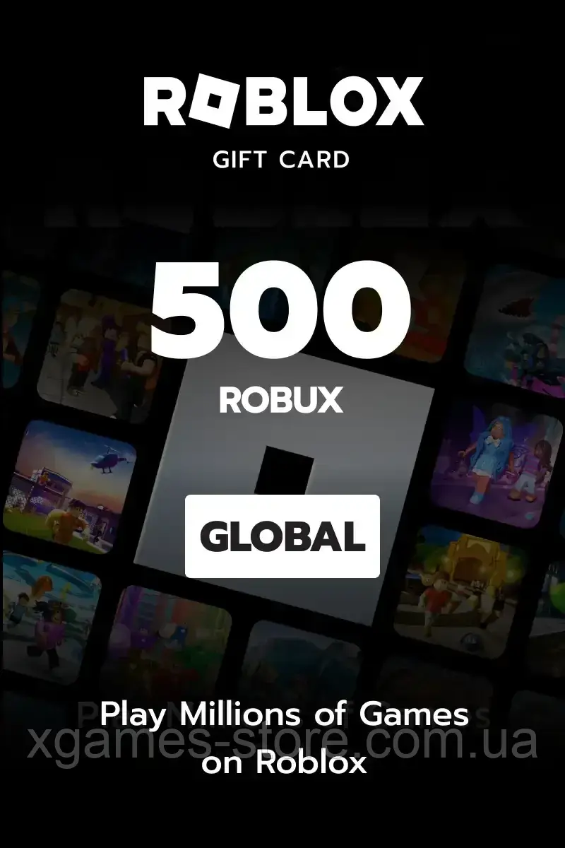 Картка поповнення Roblox Gift Card 500 ROBUX (КОД) | Роблокс Робукс 500 ...