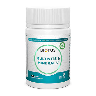 Мультивитамины и минералы Multivits Minerals Biotus 30 таблеток ...