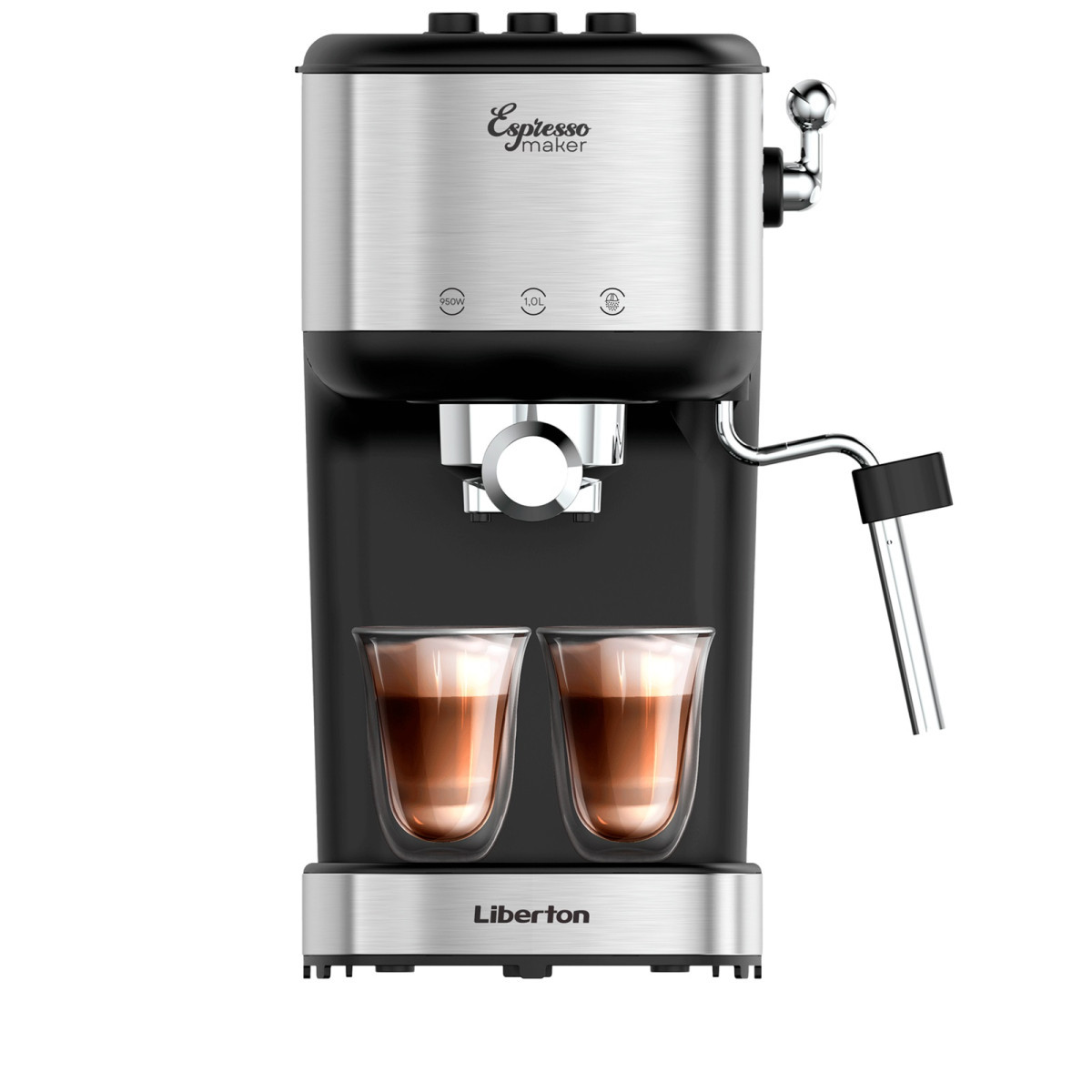 Кавоварка ріжкова Liberton LCM-2206 950 ВТ срібляста (ID#2577349864 ...