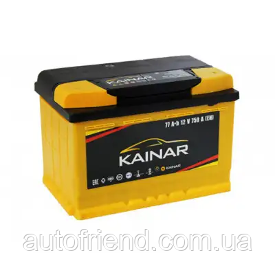 Автомобільний акумулятор KAINAR STANDART 6СТ-77Ah (-/+) 750А (EN), ціна ...