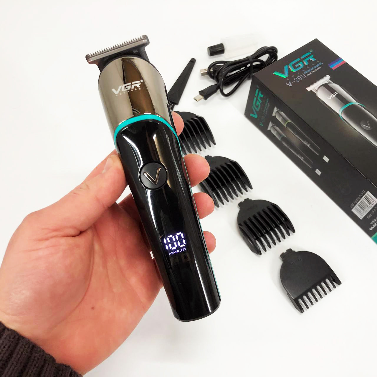 Практичная машинка для стрижки волос VGR V-291, Бритва для бороды, Беспроводные машинки UD-743 ...