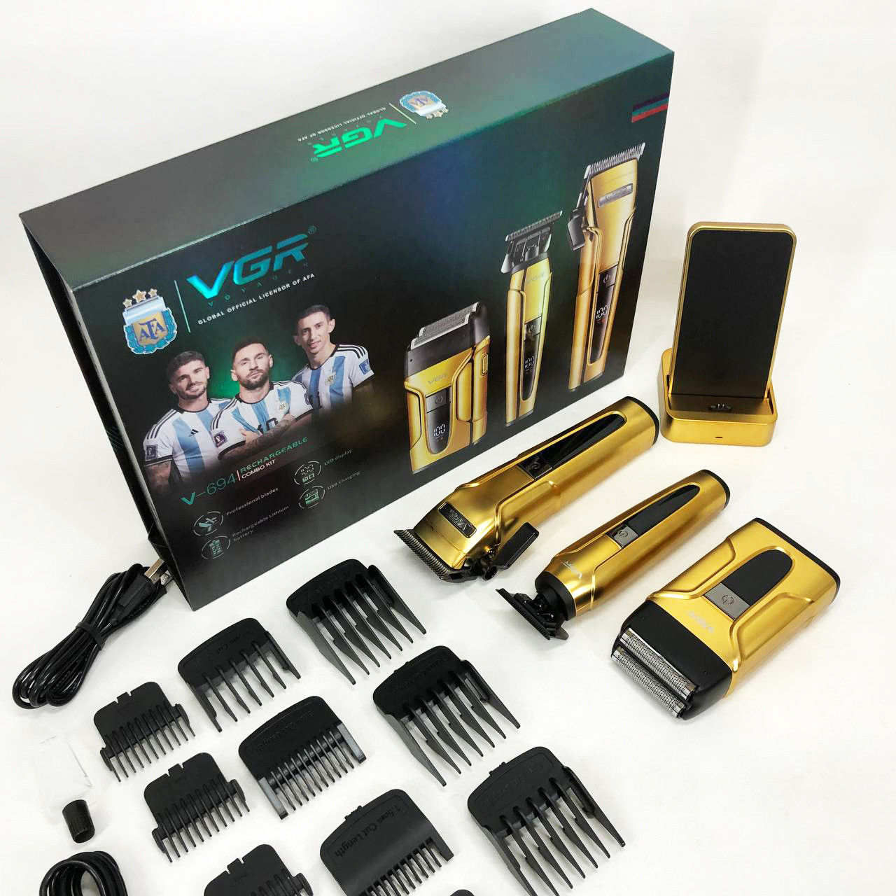 Машинка для стрижки волосся домашня VGR V-694, Перукарські машинки професійні, WF-973 Бездротова ...