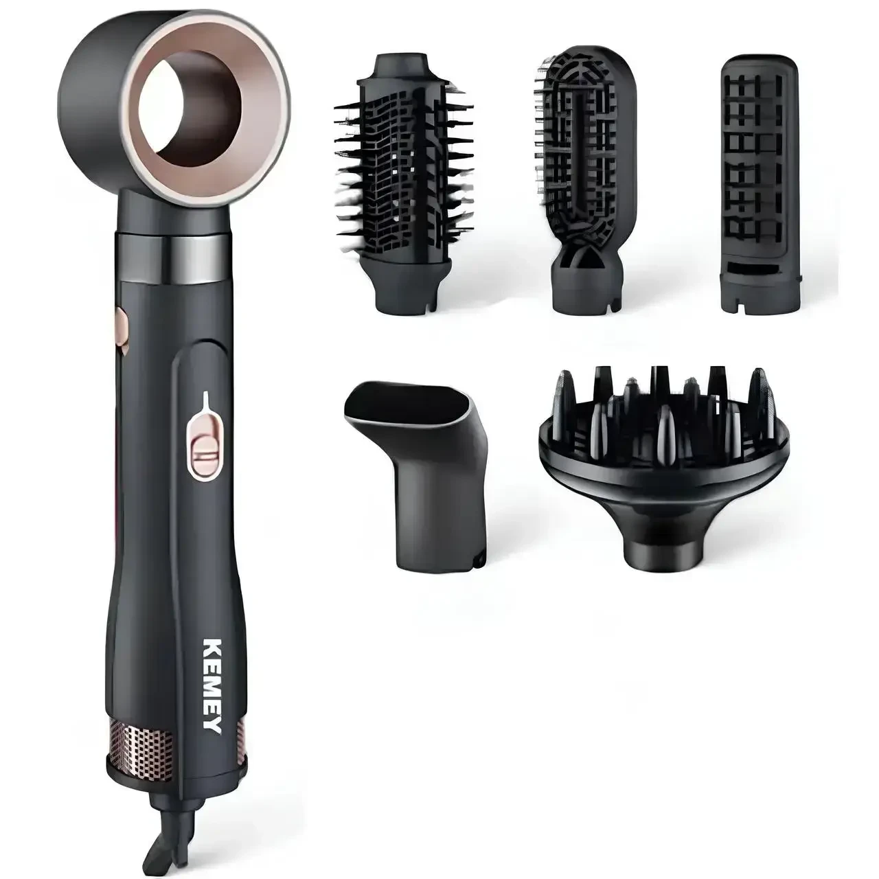 Фен-стайлер KEMEY 6 в 1 CFJ-KM-9205, Фен для укладки локонов, Расческа ...