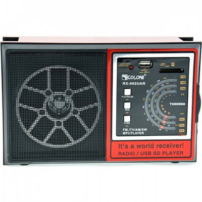 Портативный радиоприемник GOLON RX-002 с часами и поддержкой USB/SD ...