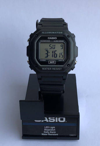 Часы casio F-108WH-1ACF годинник касіо водонепроникний чорний Ø42.4мм ...