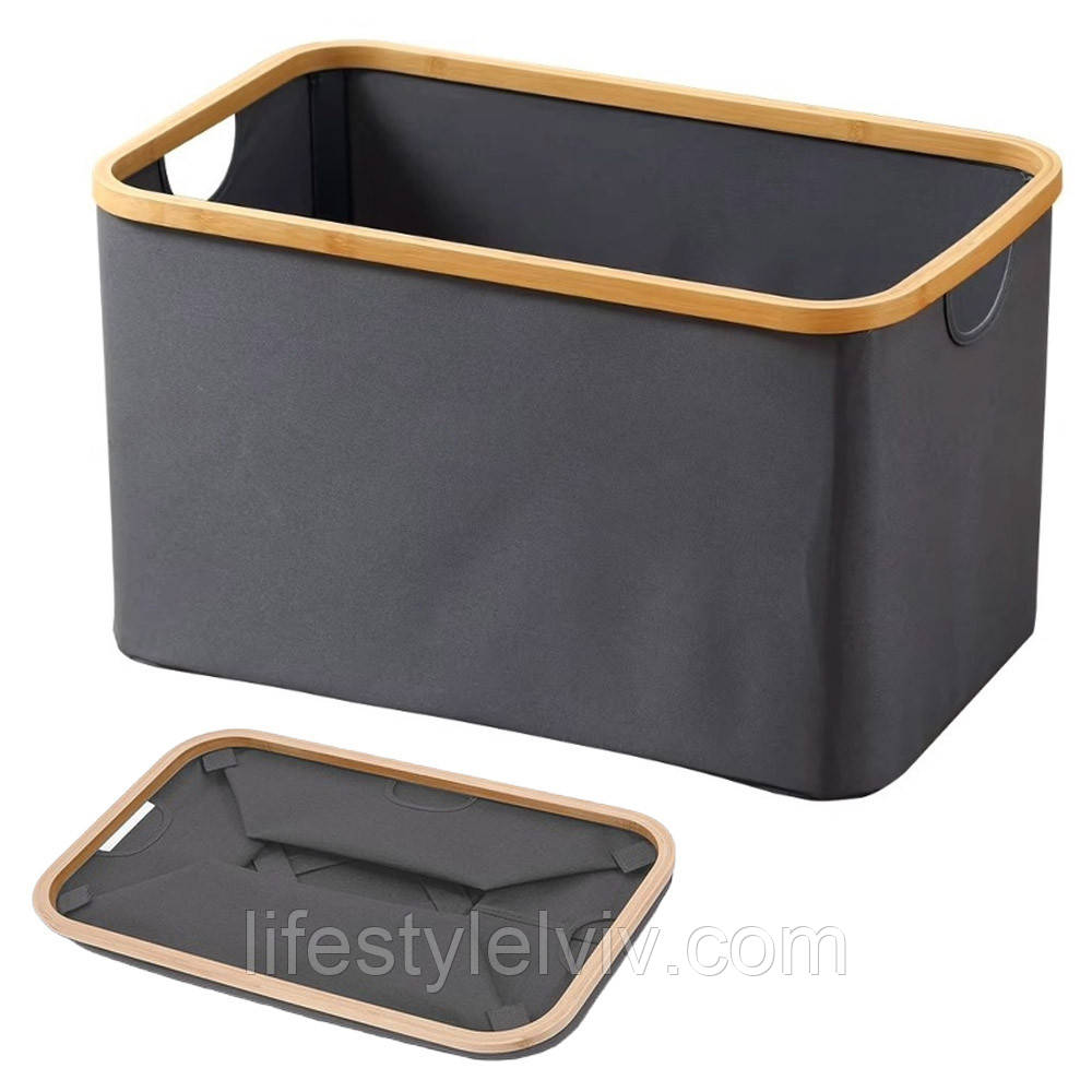 Складня корзина для хранения одежды с ручками 38х26х20см Органайзер для одежды Корзина для