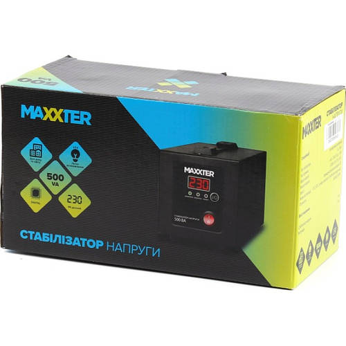 Стабилизатор напряжения Maxxter 500 ВА (MX-AVR-E500-01) (ID#2583918648), цена: 1497.60 ₴, купить ...