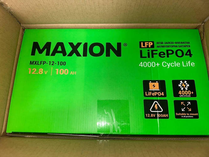 Аккумулятор Maxion LiFePO4 100Ah 12V Литиевый аккумулятор с BMS для солнечных панелей (ID ...