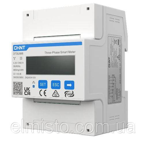 Электросчетчик CHINT DTSU666 (Smart Meter) 1,0 380В 80А на DIN-рейку ...