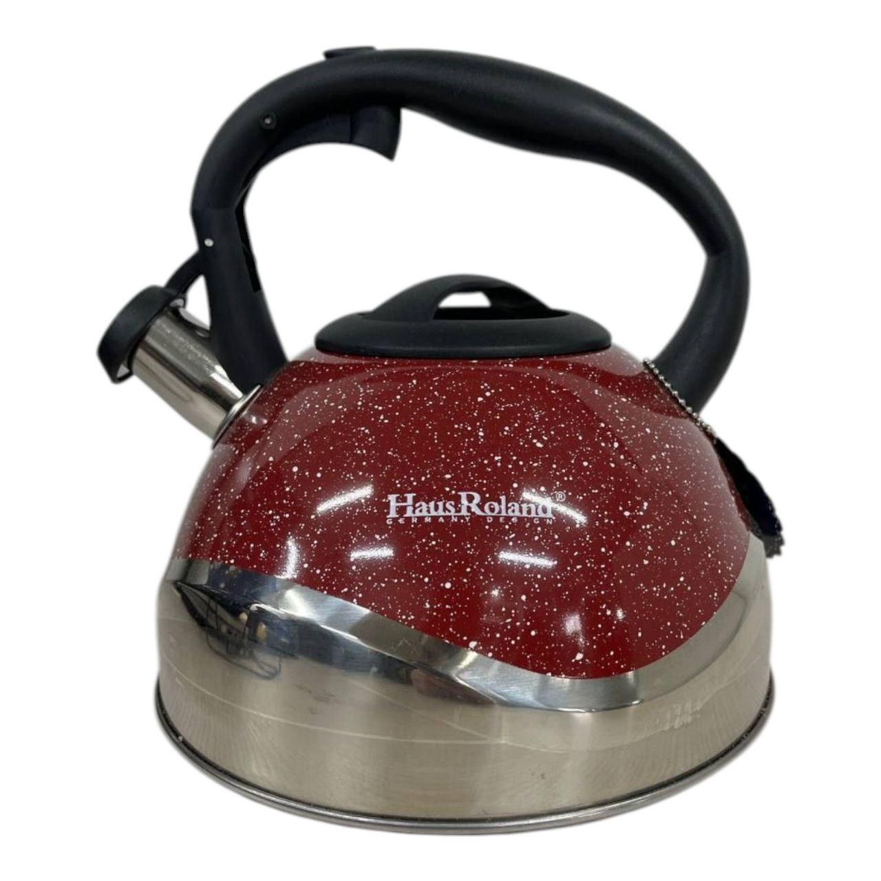 Чайник зі свистком Haus Roland A -784 B 3 л неіржавка сталь для плит ...