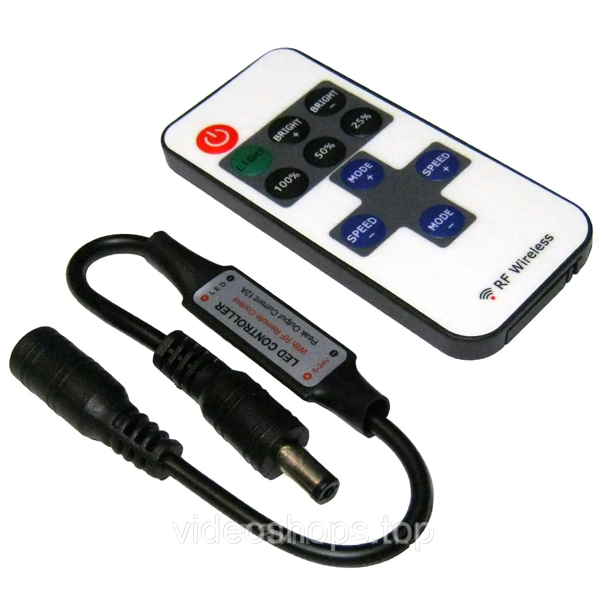 LED диммер 5-24В 6А, пульт RF 11 кнопок DC Черный, цена: 165.24 ...