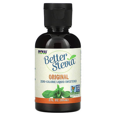 Стевія, Better Stevia, Now Foods, рідкий підсолоджувач з нульовою ...
