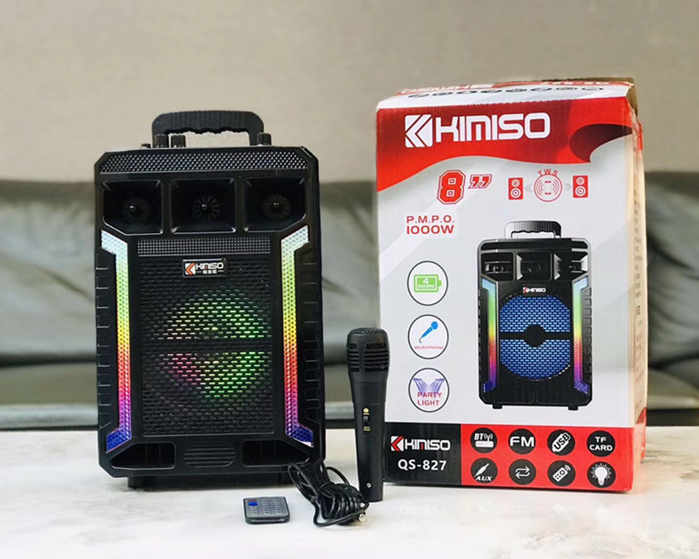 Колонка Kimiso QS-627 з мікрофоном, Bluetooth, USB, FM | Акумуляторна ...