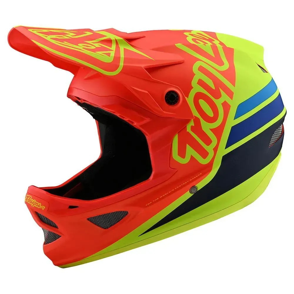 Велошолом TLD D3 Fiberlite Silhoette L Orange/Yellow Troy Lee Designs ...