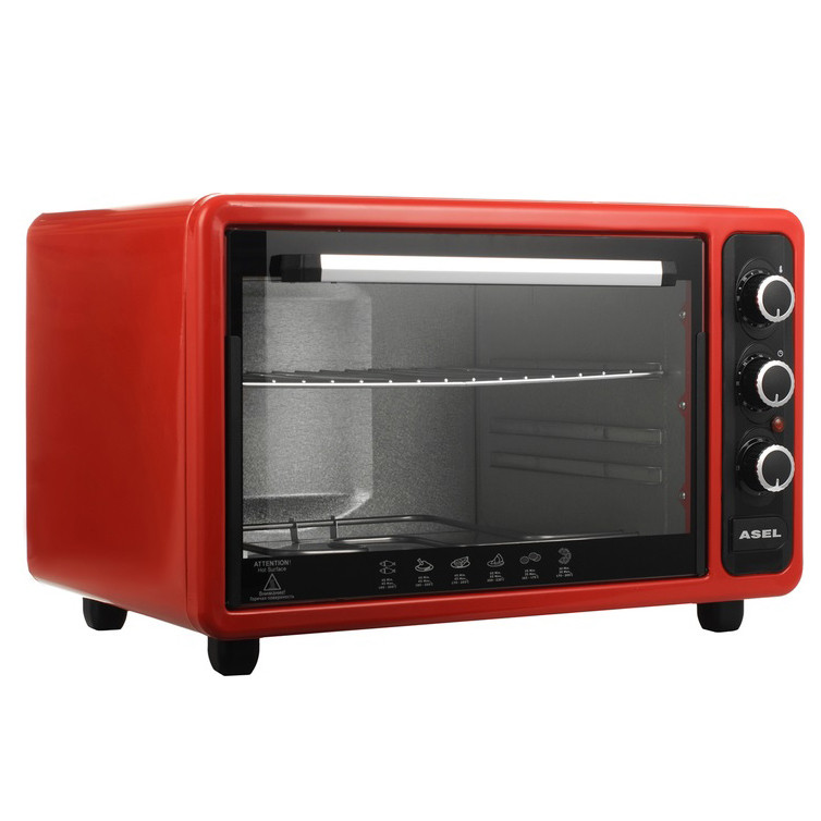Міні пічка ASEL AF-40-23 33 л 1300 Вт, Багатофункціональна духовка для сніданків, PA-457 ...