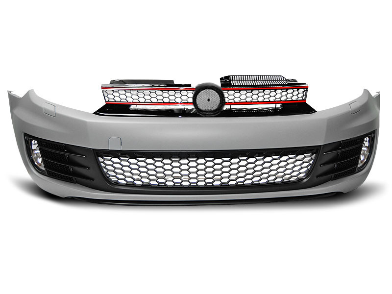 Передній бампер GTI Style з туманками та решіткою з місцем для емблеми ...