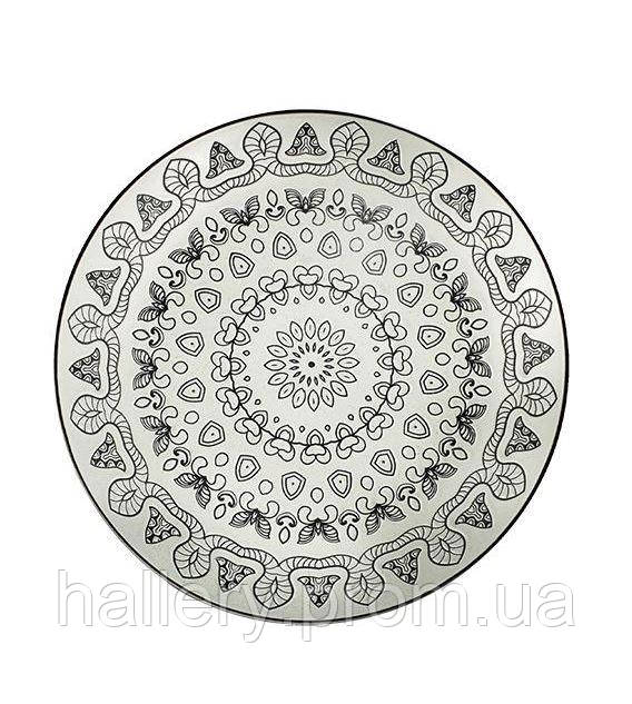 Тарілка обідня кругла 27,5 см LOSK Butterfly Forest Cream L0480-43B-003 ...