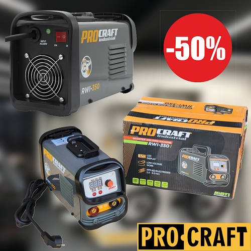 Напівавальний апарат для новачка Інверторний зварювальний апарат Procraft Industrial RWI350 New ...