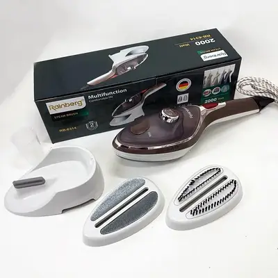 Ручной отпариватель для одежды Rainberg RB-6314 2000 Вт с двумя сменными насадками, CF-682 ...