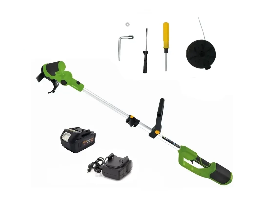 Побутова акумуляторна коса Procraft PTA24/2 1 АКБ (20 В, 4 А·год) і ЗП, Ручна газонокосарка ...