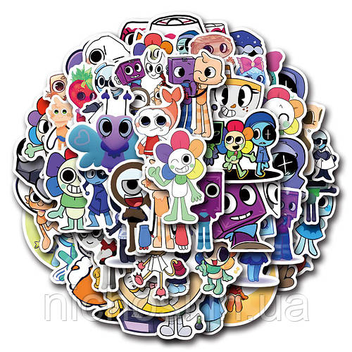 Наклейки Мир Денди Ворлд Dandy's World стикеры 50 шт набор наклеек (ID ...